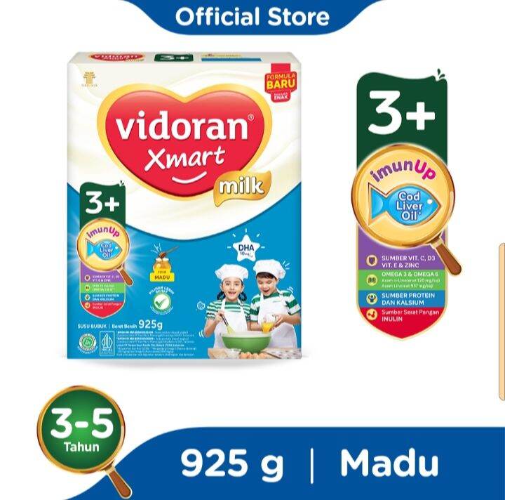 Vidoran Xmart 3+ Rasa Madu Susu Formula 925g | Lazada Indonesia