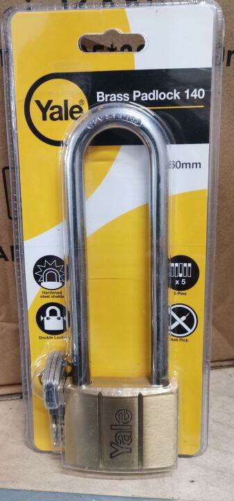 YALE Brass Padlock Long Shackle V140. 60Ls 120 -( 60mm) | Lazada PH
