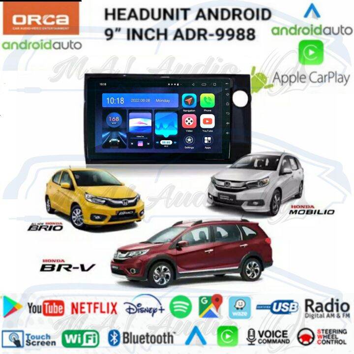 Head Unit Android ORCA 9 inch OEM Honda BRIO / Mobilio / BRV 2016-2022 ...