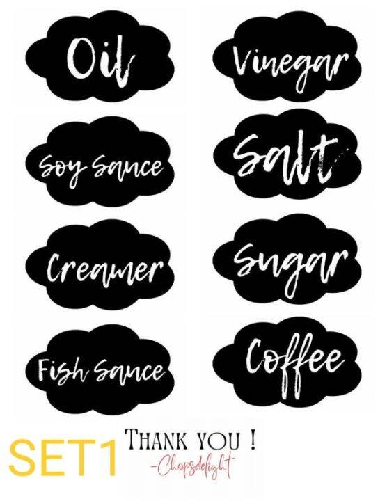 Sticker label Condiments 8pcs water proof glossy photo paper | Lazada PH
