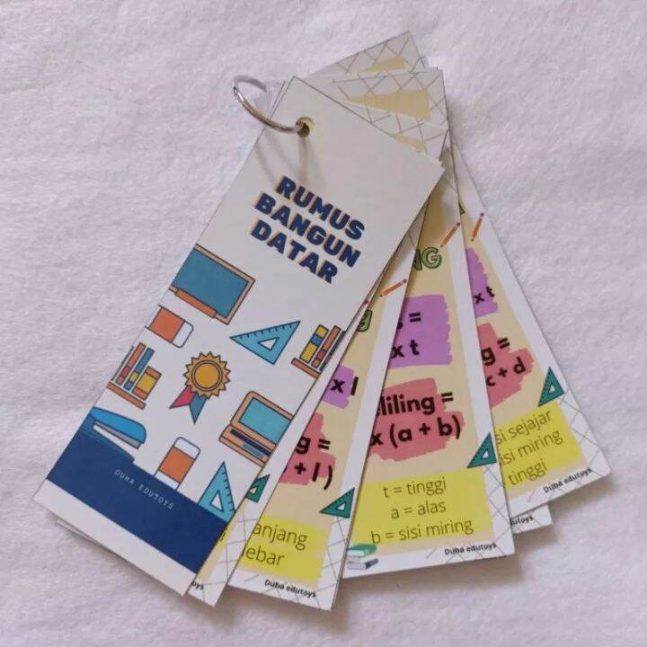 Flashcard rumus matematika / Flashcard bangun datar / Alat bantu ...