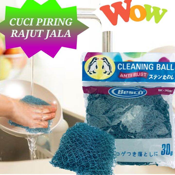 ALAT BANTU CUCI PIRING RAJUT JALA 1 PCS AWET DAN TAHAN LAMA/RAJUT CUCI ...