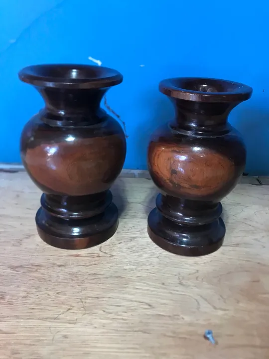 WOODEN VASE MADE OF MAGKONO IRON WOOD | Lazada PH