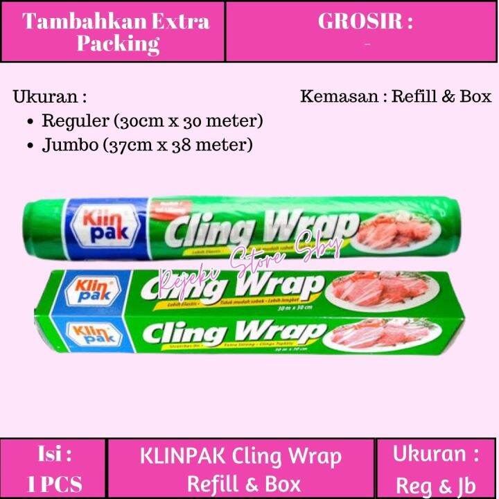 Klinpak Cling Wrap Reguler / Jumbo / Refill / Box | Lazada Indonesia