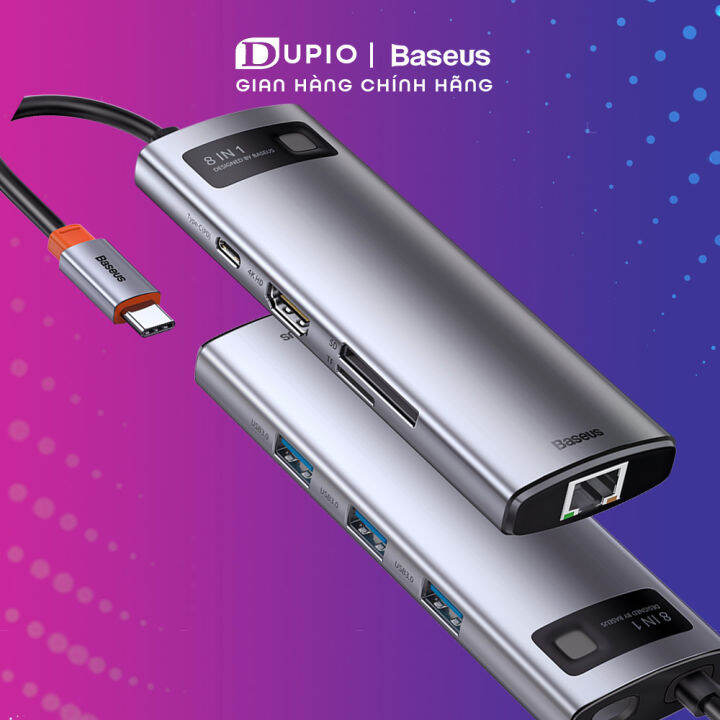 Hub chia cổng DUPIO Baseus HUB01 type c sang hdmi usb 3 0 mạng lan chức năng OTG | Lazada.vn