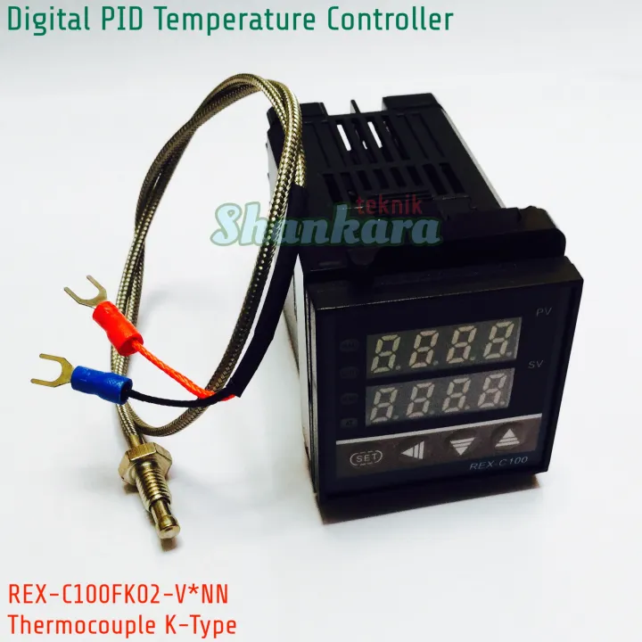 REX-C100 Digital PID Temperature Controller SSR output include Sensor Thermocouple K-Type 2 wire ...