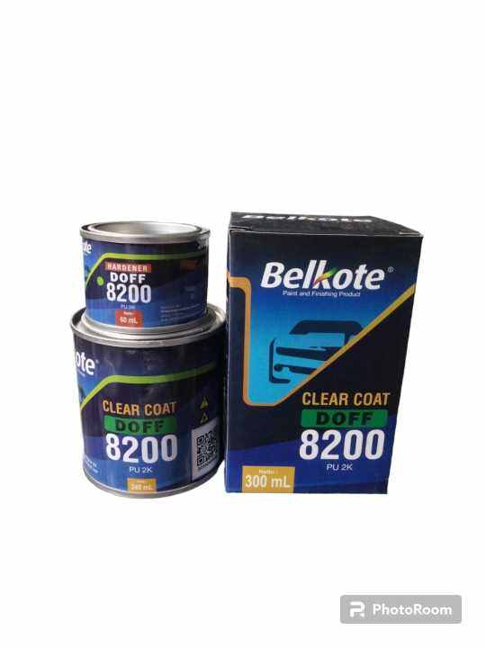 CAT VERNIS BELKOTE 8200 CLEAR COAT DOFF PU 2K 300ML | Lazada Indonesia