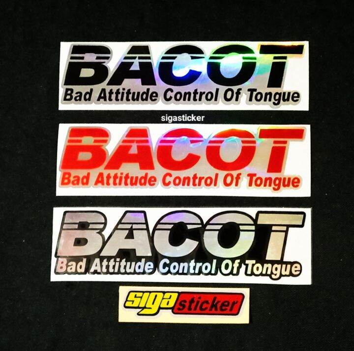 STICKER CUTTING BACOT STIKER TULISAN BACOT ASESORIES MOTOR | Lazada ...
