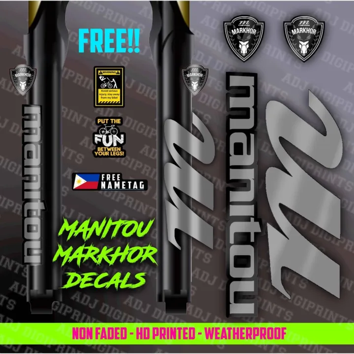 MANITOU Markhor Sticker Decals for MTB | Lazada PH
