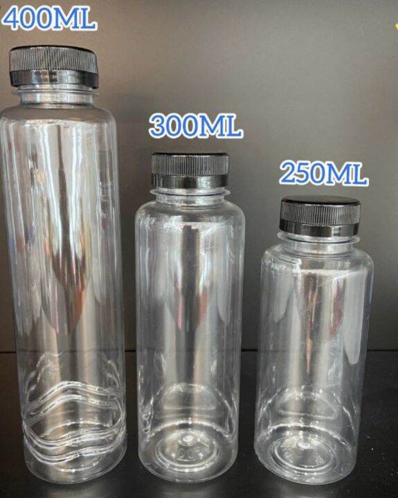 🔥BORONG🔥Juice Bottle 250ml/300ml/400ml Diposable plastic transparent bottle / Milk Tea Bottle ...