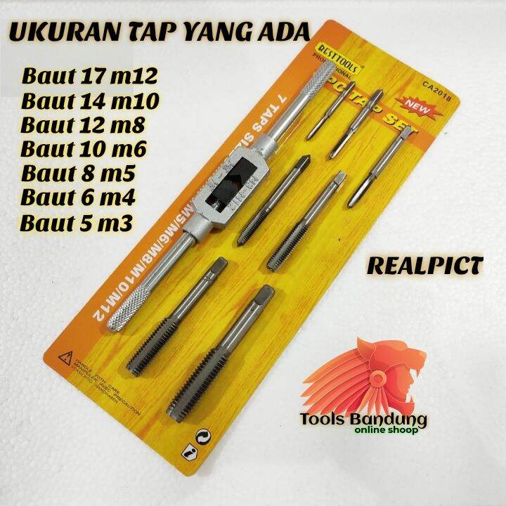 HAND TAP SET SENAI DERAT BAUT M3 M4 M5 M6 M8 M10 M12 HAND TAB DRAT ...