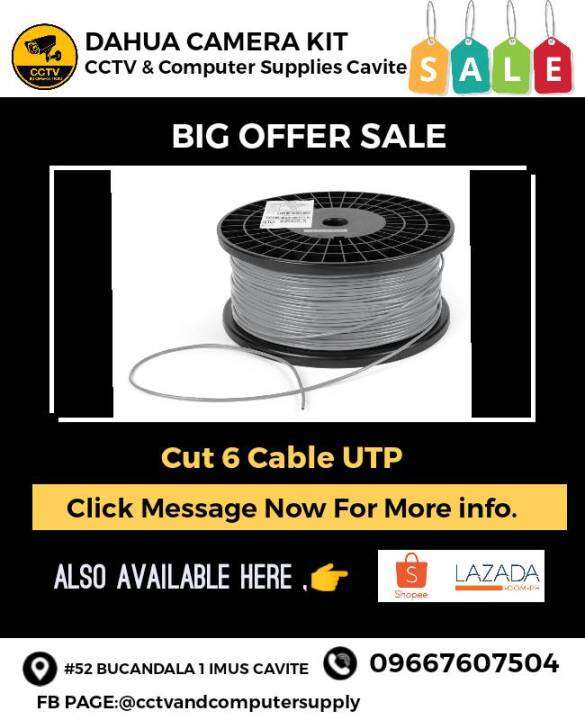 CUT 6 CABLE UTP COLOR GRAY 1meter ( High Quality) | Lazada PH