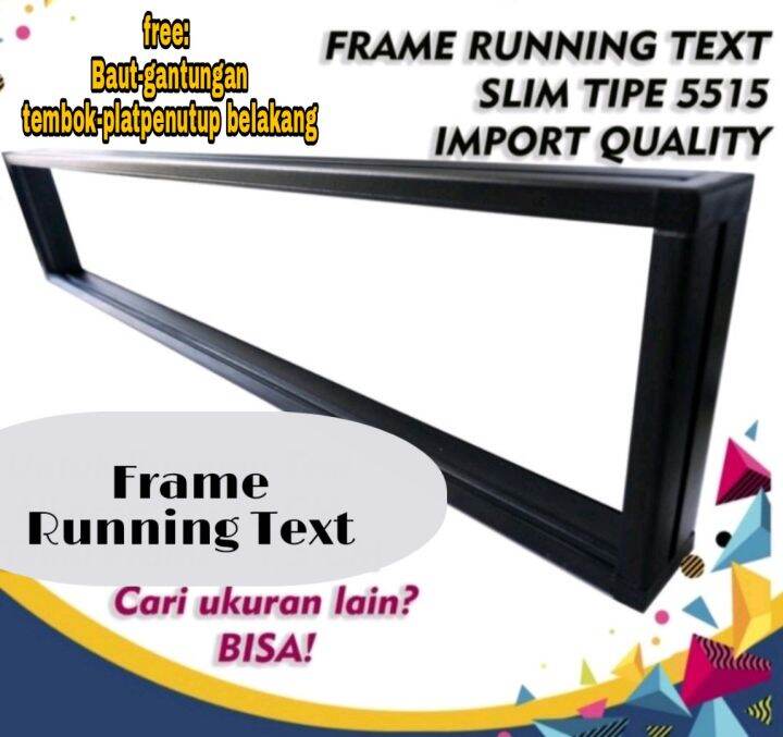 Frame CASING RUNNING TEXT MODUL P4.75 lengkap baut+penutup belakang ...