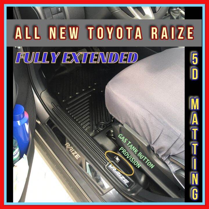 TOYOTA RAIZE 5D EXTENDED DEEP DISH MATTING (RAIZE ACCESSORIES) | Lazada PH