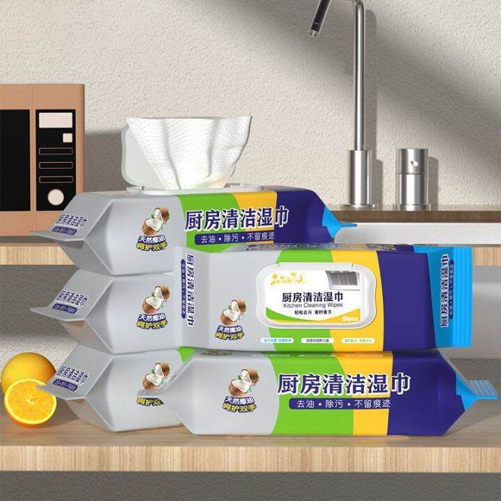 Kitchen Wet tissue 80pcs Delux Kitchen Wet Wipes Remove Oil And Grease ...