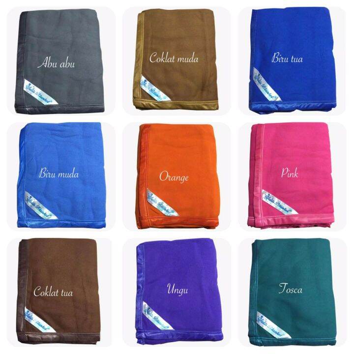 Selimut Polos Yatis Selimut Flanel Tebal Aneka warna Selimut Rumah ...