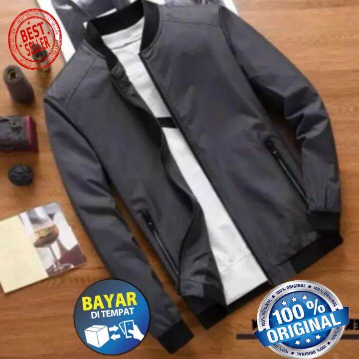 Bomber Casual - Jacket Parasut Pria Distro - Jacket Polos Cowok terbaru ...