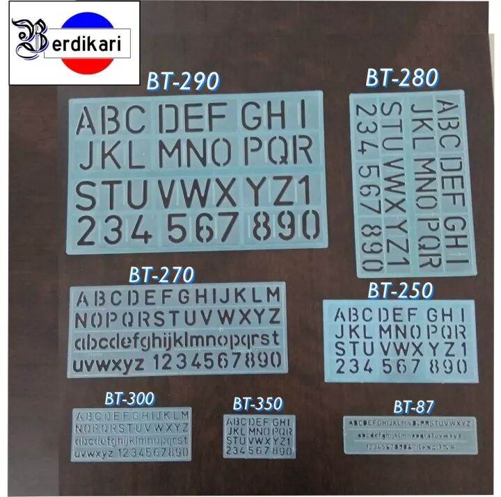 Penggaris Sablon Huruf Abjad Angka Cetakan Mal Alphabet | Lazada Indonesia