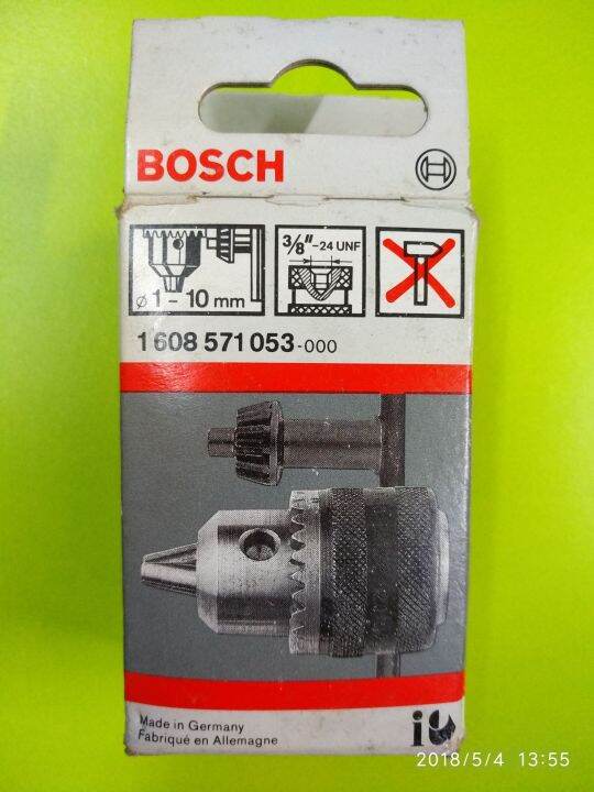 DRILL CHUCK 10MM X 24UNF ORIGINAL BOSCH ROHM MADE IN GERMANY WITH KEY ...