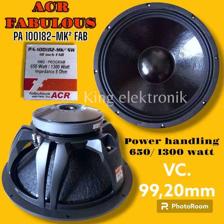 SPEAKER 18 INCH ACR FABULOUS PA 100182 MK2 SW (harga sudah termasuk ...