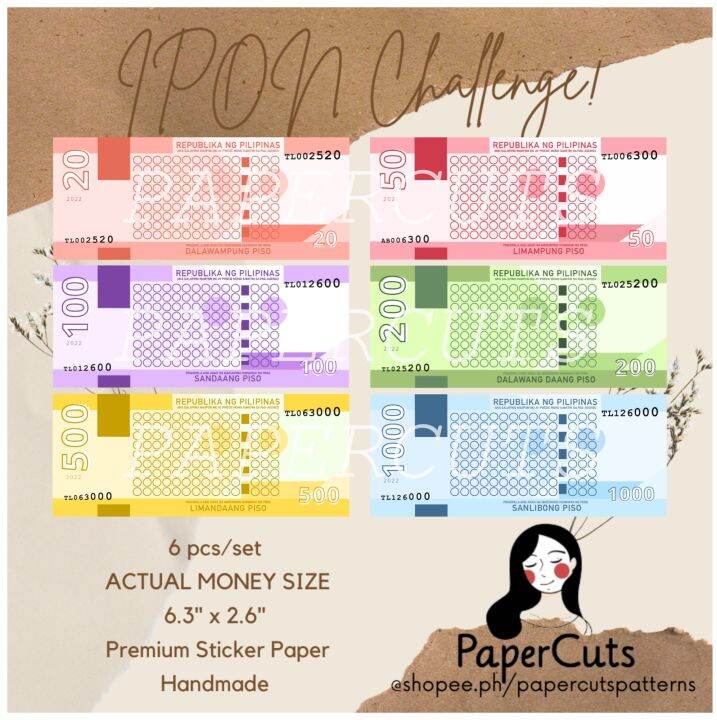 20 50 100 200 500 1000 IPON CHALLENGE ! STICKER AND NOTEPAD! ️ ️ ️ ...