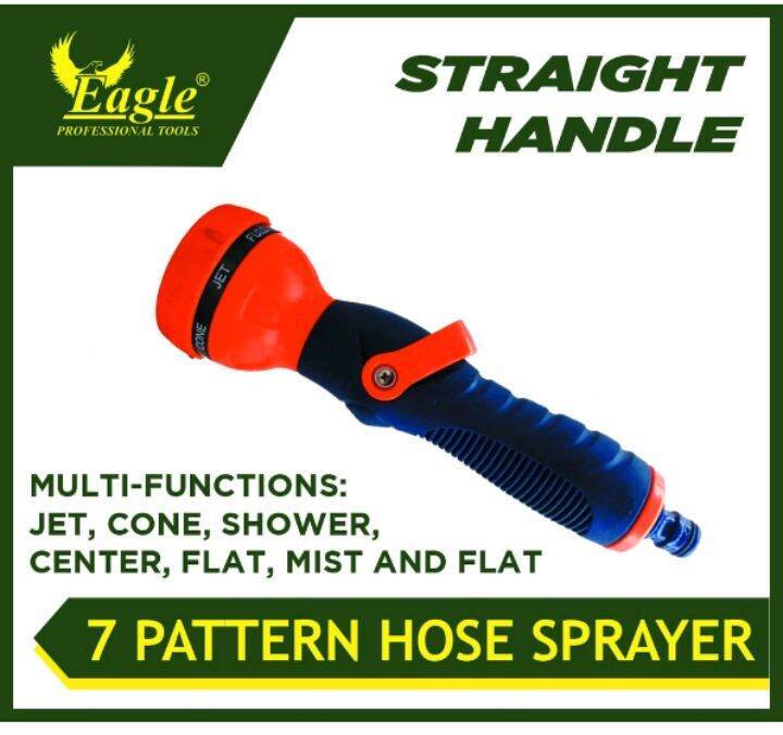 EAGLE 7 PATTERN HOSE NOZZLE MULTIFUNCTION RUBBER HANDLE PANG DILIG SA ...