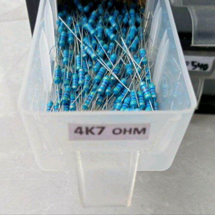 (10 Buah) RESISTOR 1/2W 4K7 OHM RESISTOR 1/2 WATT 4K7 OHM | Lazada Indonesia