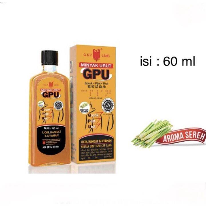 Minyak urut GPU 60 ml GPU/ gosok pijat urut | Lazada Indonesia