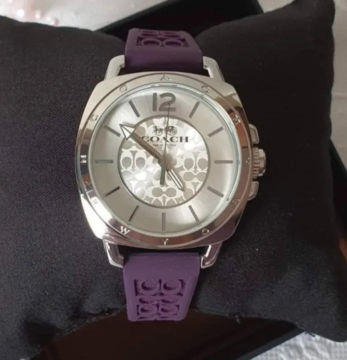 COACH นาฬิกา BOYFRIEND signature C logo rubber strap 14503144 ขนาด 34 ...