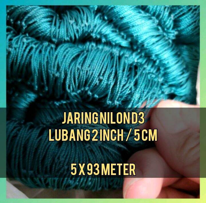 JARING NILON BENANG D3 LUBANG 2 INCH ( 5 X 93 METER ) | Lazada Indonesia