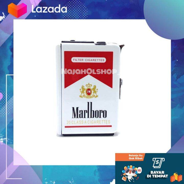 Kotak Rokok Plus Korek Motif Marlboro / Kotak Rokok + Korek Api Bara ...