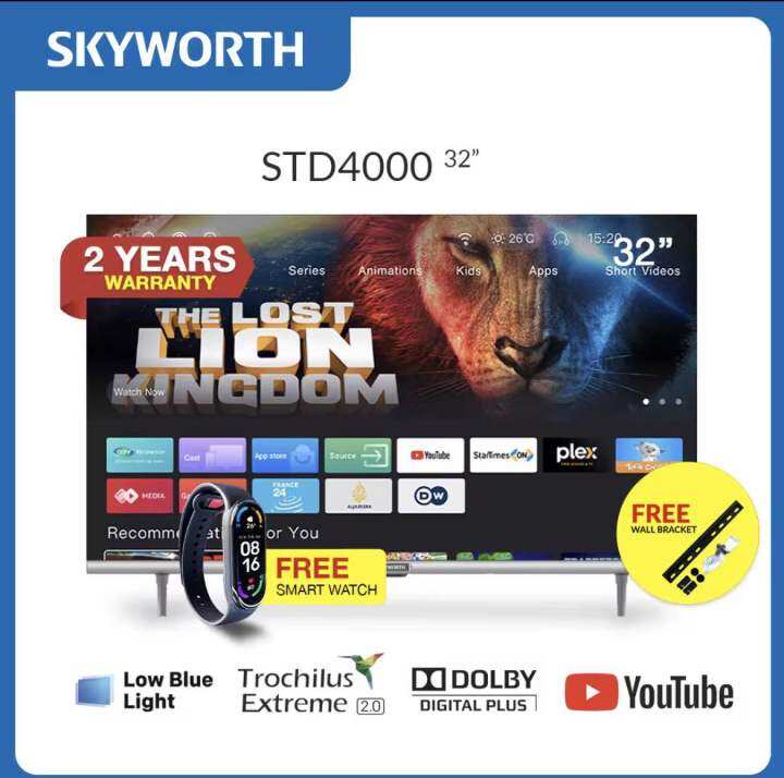 SKYWORTH 32STD4000 Smart LED TV 32 Inch HD Ready Trochilus Engine ...