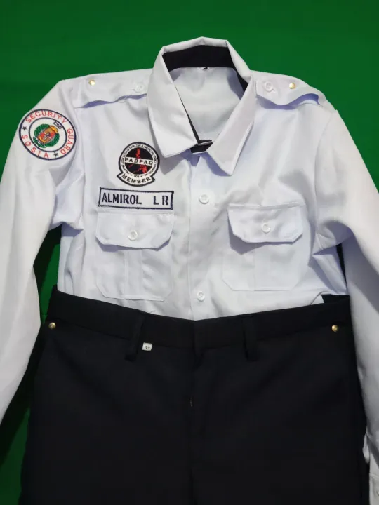 Security Guard Terno with Longsleeve, Pants, Padpao, Sosia, & Name ...