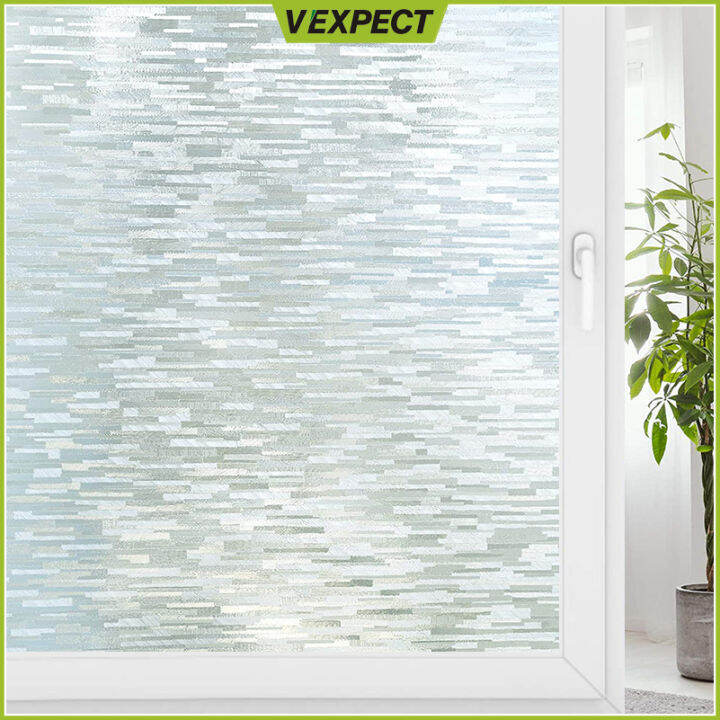 Frosted Privacy Window Film Sticker, Non Adhesive UV Blocking Removable ...