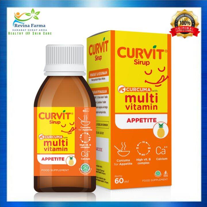 Curvit Sirup 60ml Curcuma with Multivitamin Curvit Syrup Vitamin Anak ...