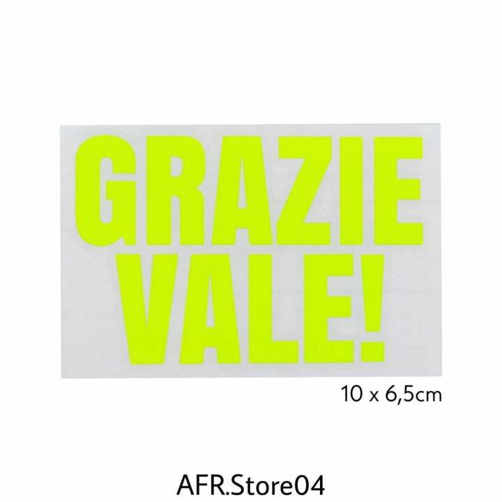 Sticker Stiker Grazie Vale Rossi Kuning 10cm | Lazada Indonesia