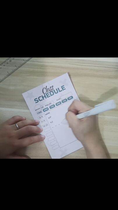 Class Schedule for School, Subject Schedule for School, Subject Planner ...