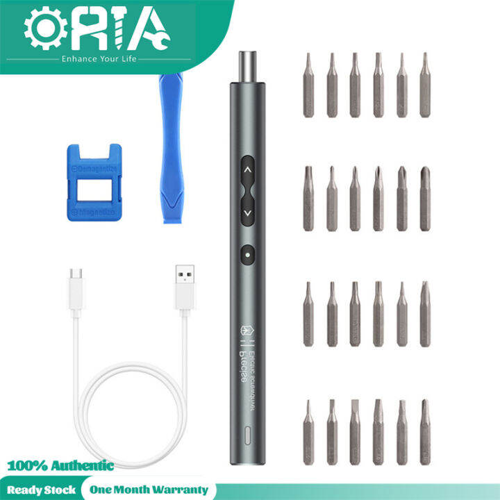 ORIA Electric Screw Driver Set 28 IN 1 Rechargeable Cordless Mini Power ...