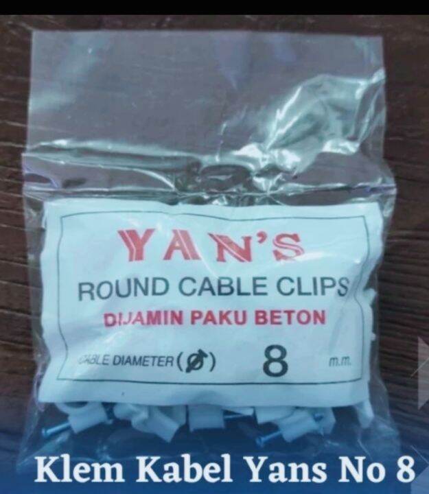 KLEM KABEL PAKU BETON NO.8 YANS - CLIP CABLE BETON NO. 8 YANS | Lazada Indonesia