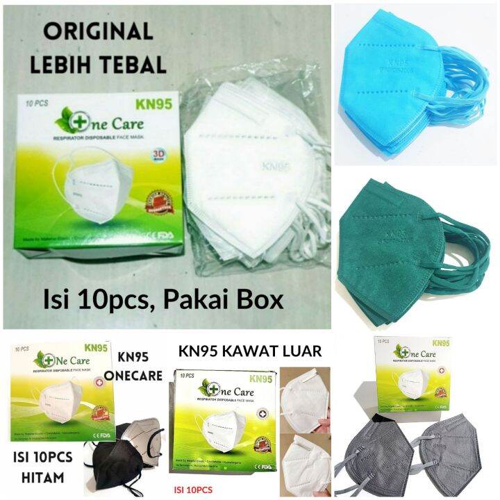 MASKER KN95 ONE CARE 5PLY ISI 10PCS EDISI WARNA ORIGINAL KEMENKES | Lazada Indonesia