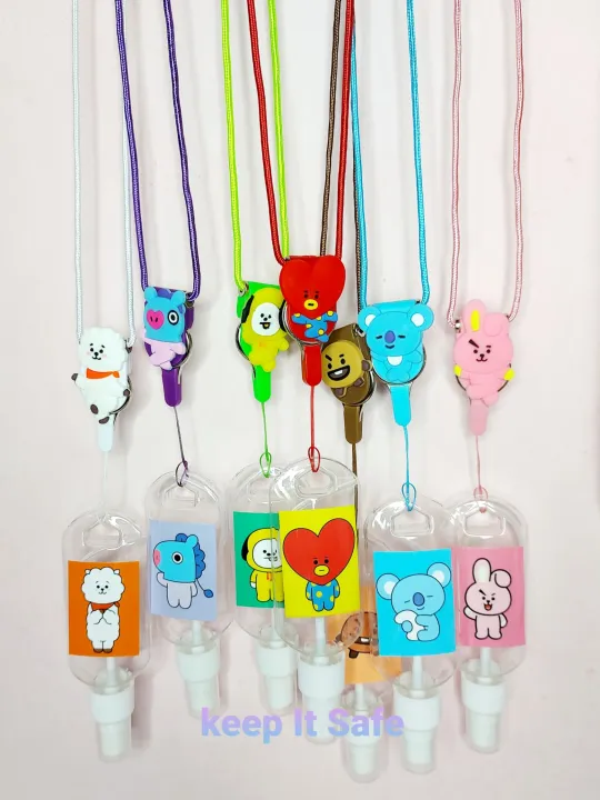 BTS bt21 Lanyard with Alcohol Spray Bottle | Lazada PH