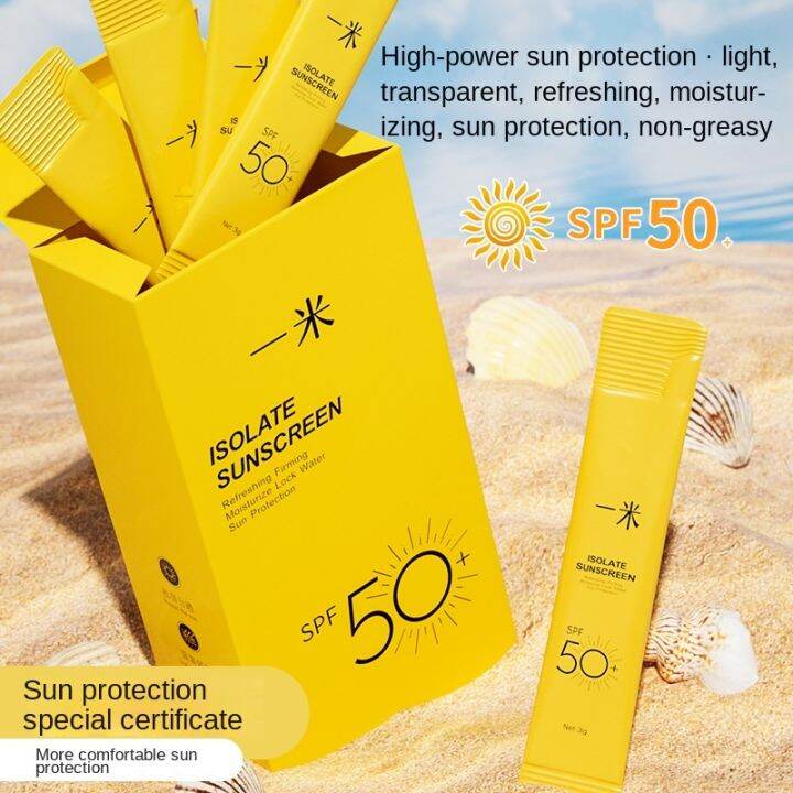 20PCS/BOX Sunscreen spf 50 Brightening suncream face body sunblock ...