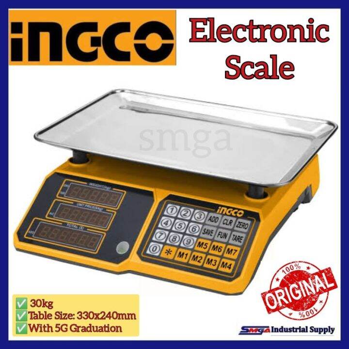 Ingco Electronic Scale 30kg HESA3303 | Lazada PH