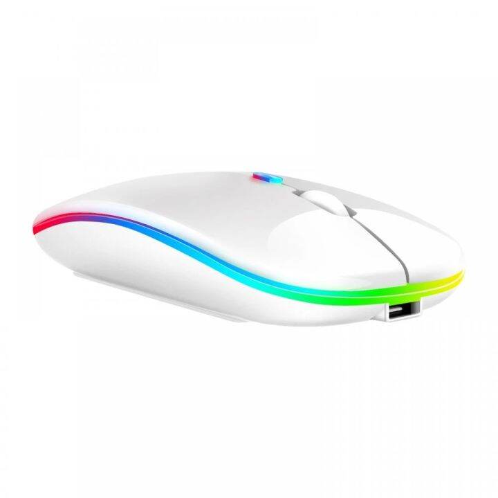 【SUPDZ】RGB Wireless Rechargeable Mouse LED Silent Basic Mice With USB 7 ...