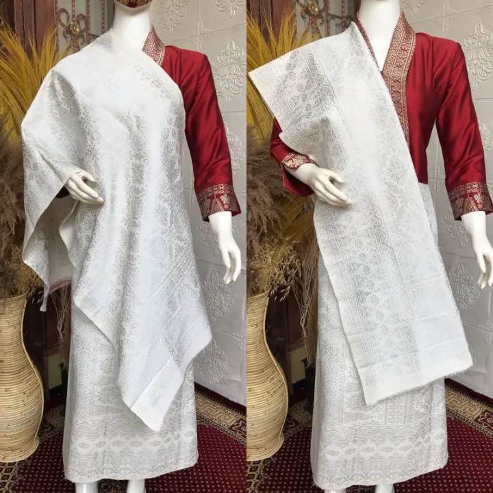 Songket Lepus Putih silver / Songket Tenun Palembang asli | Lazada Indonesia