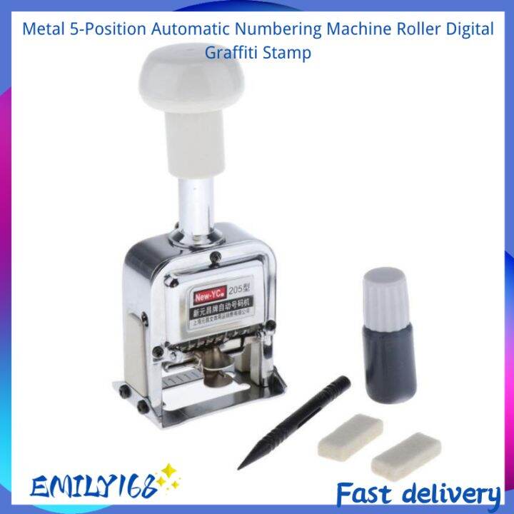 Numbering Machine Metal 5-Position Automatic Numbering Machine Roller ...
