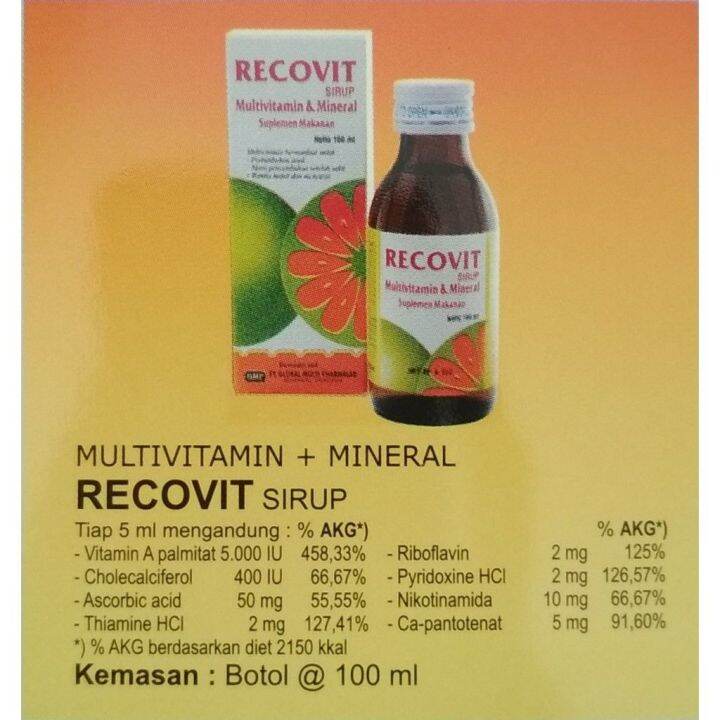 RECOVIT SYRUP 100 ML - MULTIVITAMIN ANAK | Lazada Indonesia