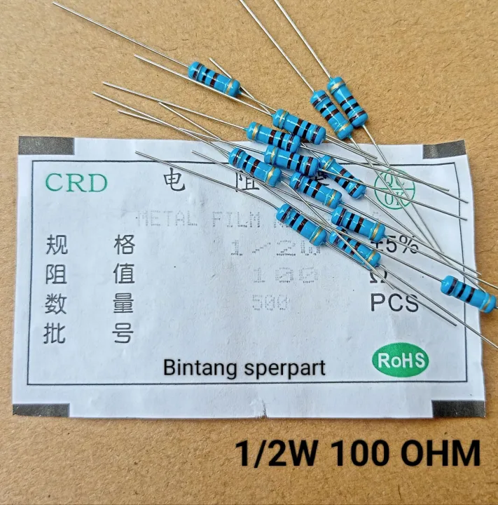 (10 BUAH) RESISTOR 1/2 WATT 100 OHM RESISTOR 1/2W 100 OHM RESISTOR 1/2WATT 100 OHM | Lazada ...