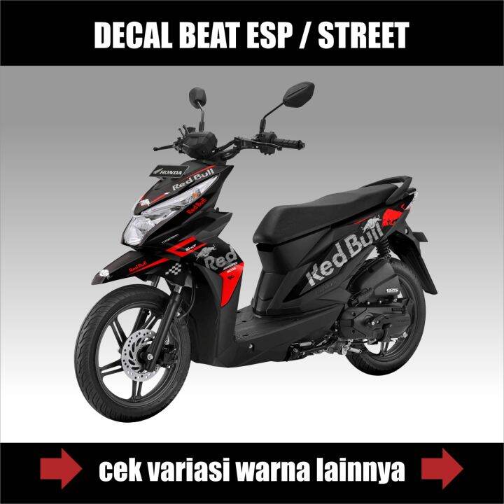 Decal Stiker Honda Beat Street 2016 - 2019 Fullbody Red bull | Lazada ...