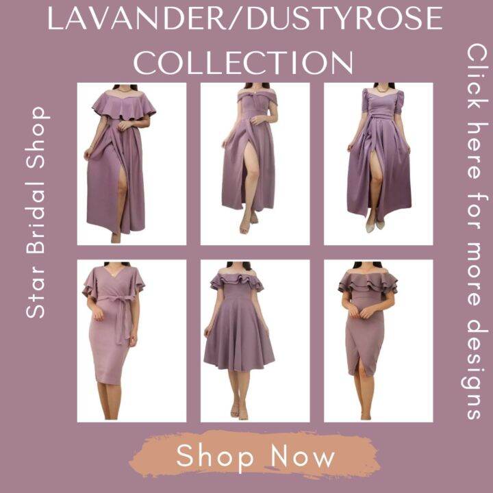 PRE ORDER VIOLET/DUSTYROSE/LILAC COLOR FORMAL DRESS ENTOURAGE ...